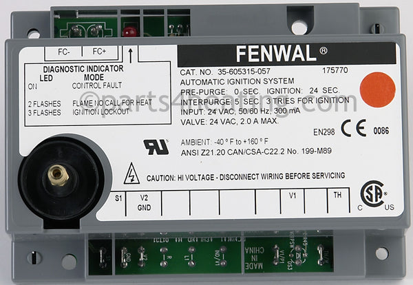 Fenwal Controls Inc. Ignition Control Board - Part Number: 35-605315-0 ...